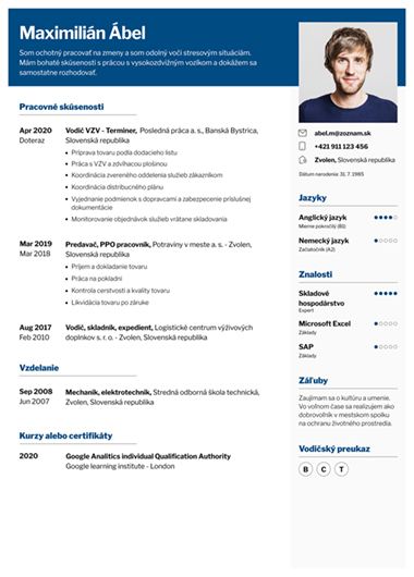 Resume template | PROFESIA.CZ